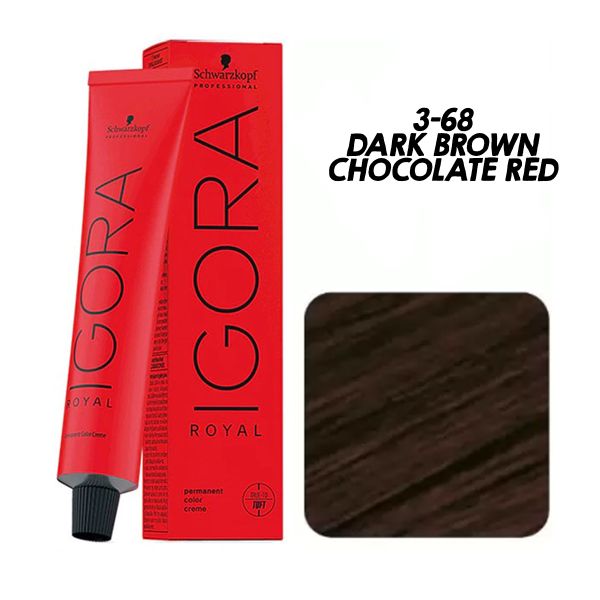 Buy Schwarzkopf Igora Royal 3-68 Dark Brown Chocolate Red - Best Price ...