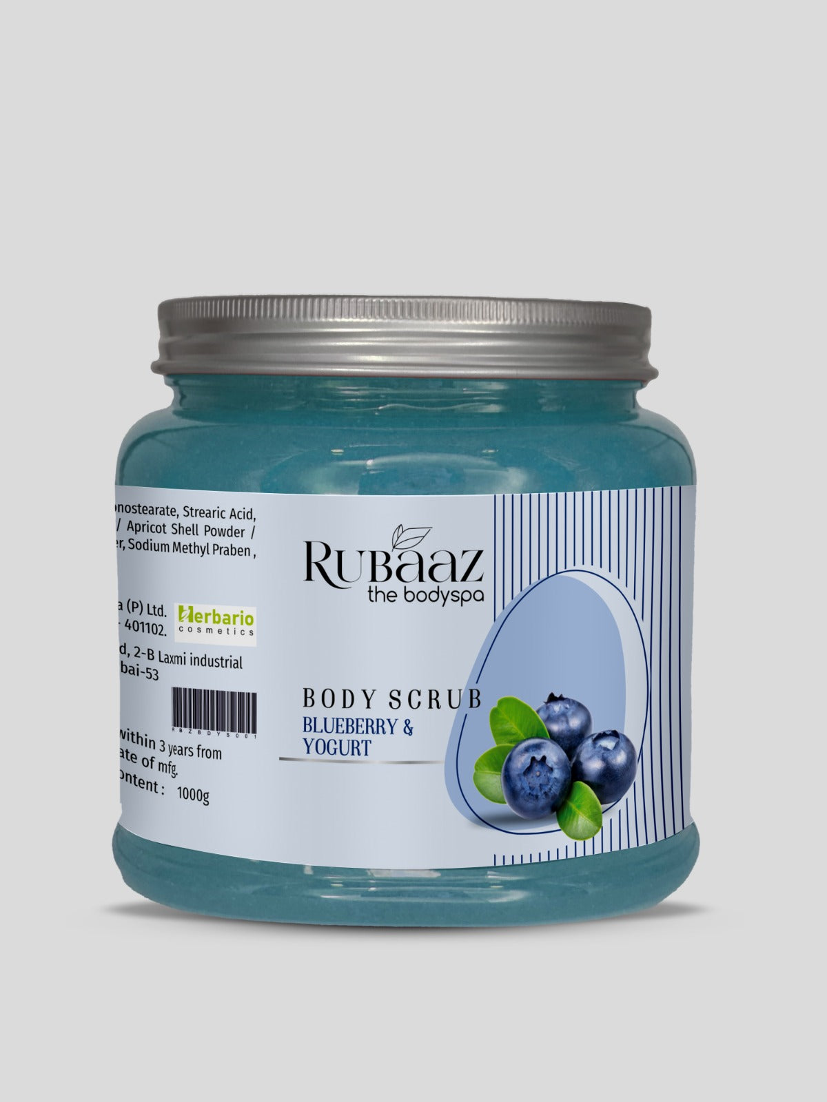 Rubaaz Blueberry Yogurt Body Scrub 1kg | Buy Now – Beauty Planet