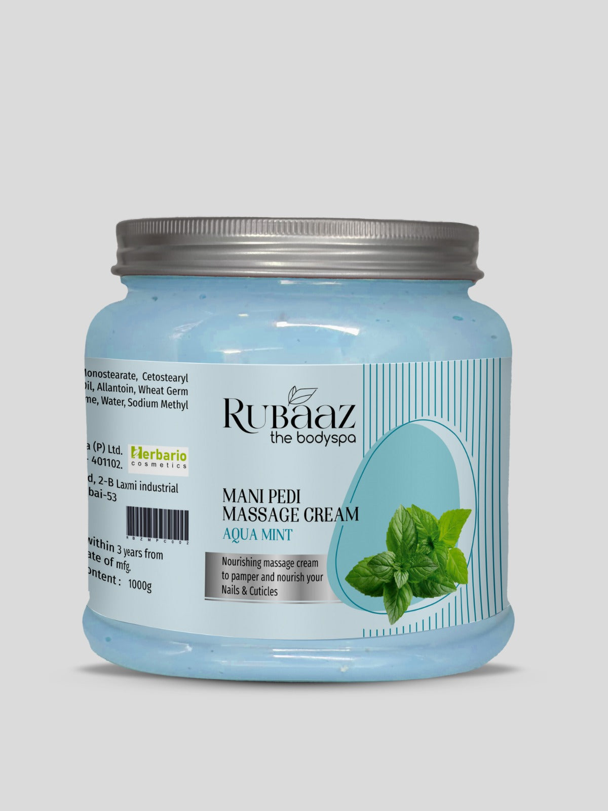 Buy Rubaaz Mani Pedi Massage Cream Aquamt 1kg – Beauty Planet